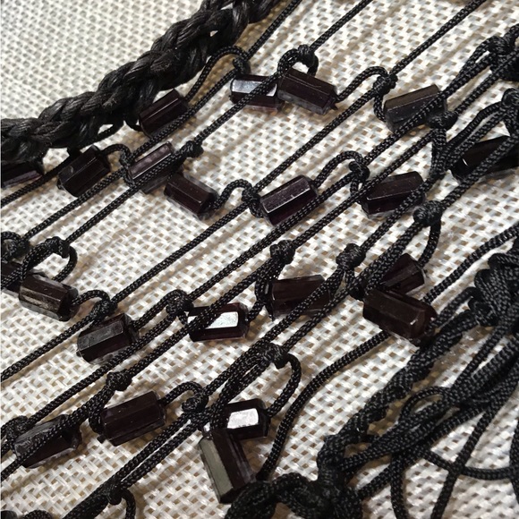 Accessories | Hand Tied Beaded Triangle Scarf | Poshmark